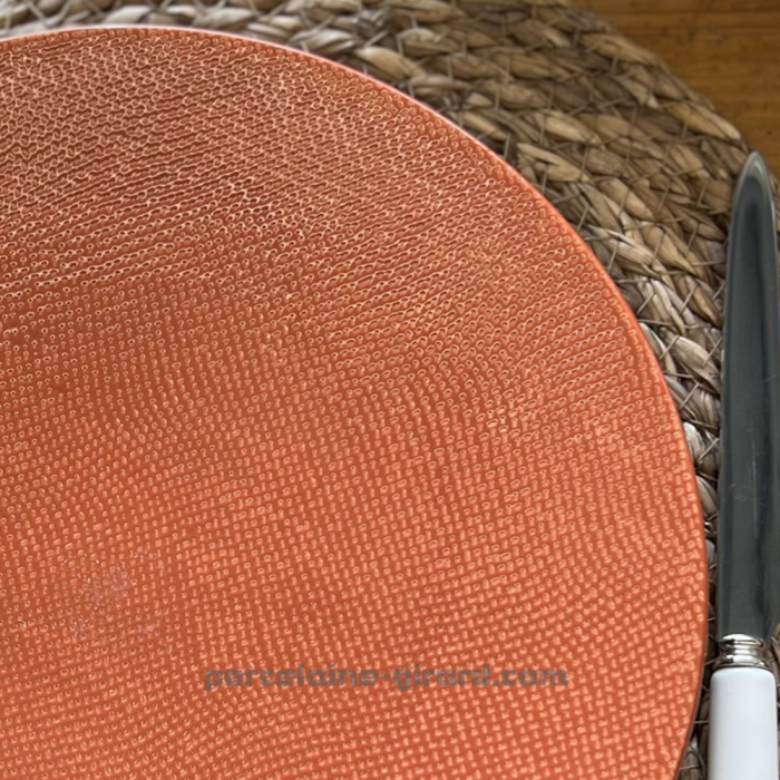 ASSIETTE PLATE MADO DIAMETRE 27CM COULEUR TERRACOTTA EN GRES/