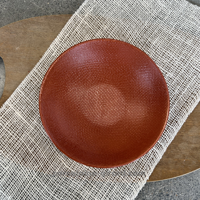 ASSIETTE CALOTTE COLLECTION MADO 19CM COULEUR TERRACCOTTA EN GRES/